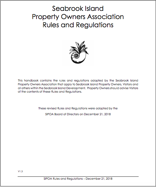 SIPOA Rules Front Page 2 Feb 2019 – Tidelines