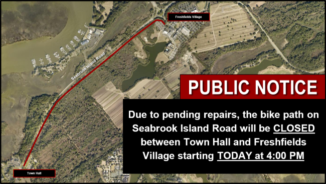 Bike Path Closed between Town Hall & Freshfields – Tidelines