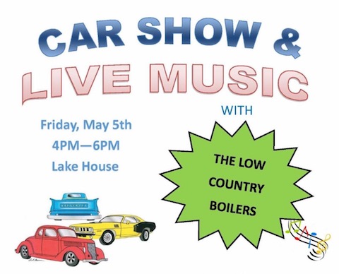 Reminder: Car Show and Live Music May 5 – Tidelines
